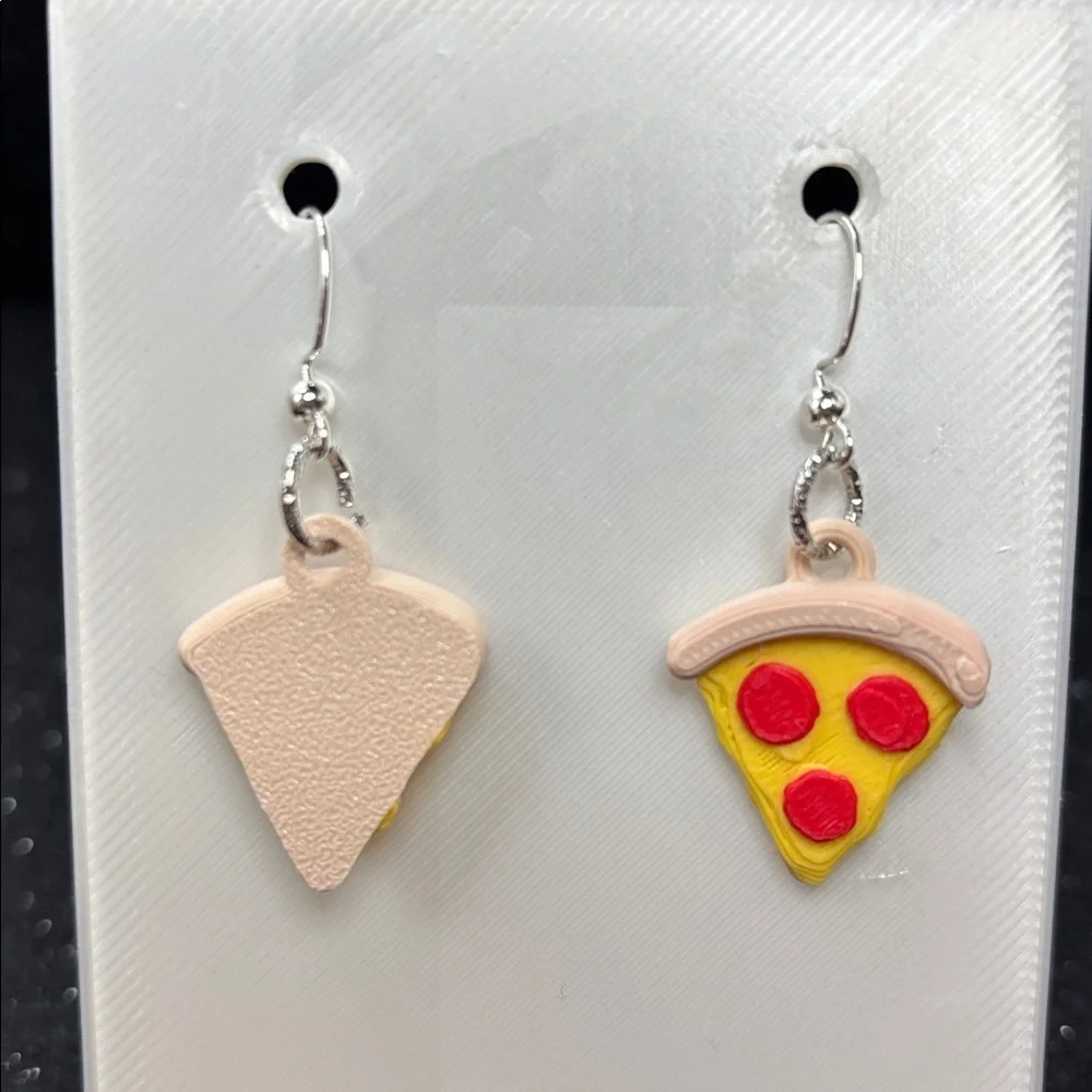 Jewelry | Pizza Slice Earrings With Mini Pizza Box Display | Poshmark